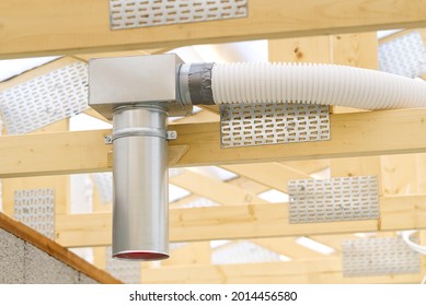 Installation Ventilation New Timber Frame House Stock Photo 2014456580 ...