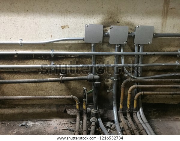Installing Conduit Electrical Boxes Stock Photo 1216532734 | Shutterstock