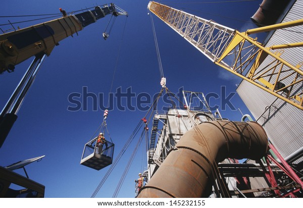 Installing Fume Extraction Pipe Into Steel Stock Photo 145232155 ...