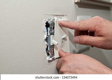 Installing Light Switch Insulation Stock Photo 134073494 | Shutterstock
