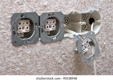 Installing Outlet Electrical Box Construction Stock Photo (Edit Now ...