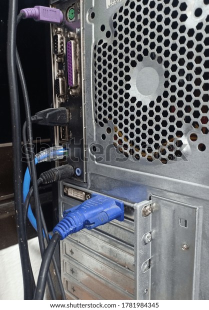 Installing Various Computer Ports On Back Stock Photo 1781984345 ...