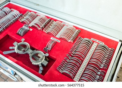 Instruments Measuring Eye Before Make Glasses Stock Photo 564377521 ...