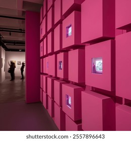 「Interactive Exhibition Wall Made Boxes That」のAI生成画像、2557896545 ...