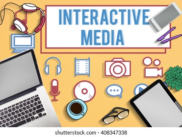 Interactive Media Gadget Electronics Technology Concept Stock Photo ...