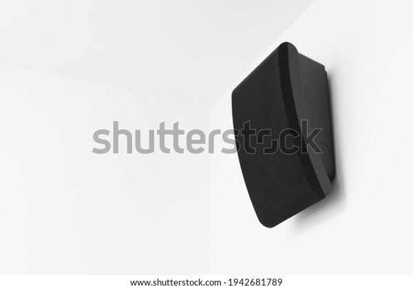 Intercom Speaker Mounted On White Wall Stock Photo 1942681789 ...
