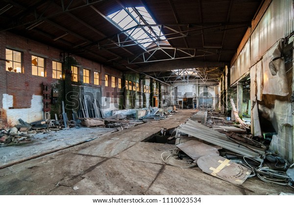 Interior Abandoned Workshop Stock Photo (Edit Now) 1110023534
