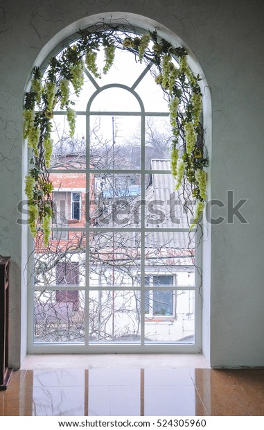 Interior Beautiful Arched Window Brickwork Wall Stock Photo 524305960 ...