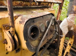 Crawler Dozer Controls and Guages, an Industrial Photo by ClubhouseArts