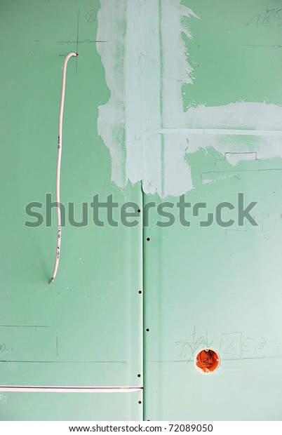Interior Construction Building Site Electrical Installation Stock Photo ...
