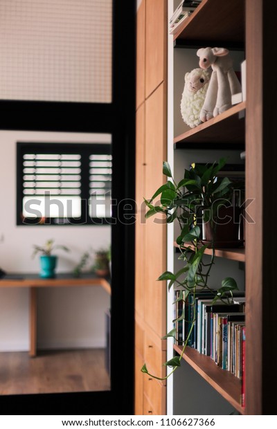 Interior Design Featuring Entrance Study Room Stock Photo 1106627366 ...