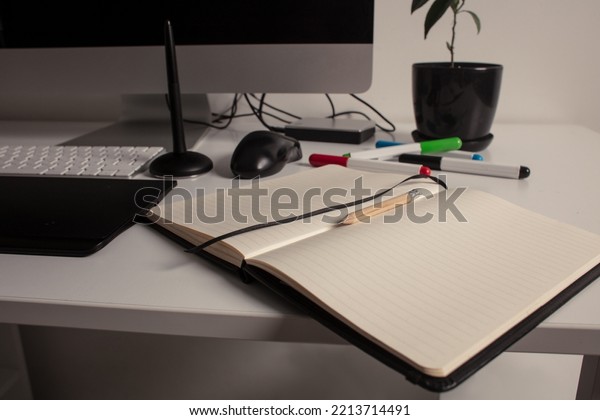 Interior Design Pc Desktop Computer Mockup Stock Photo 2213714491 ...