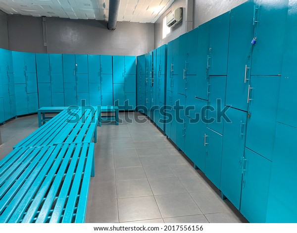 Interior Empty Mans Locker Room Row Stock Photo 2017556156 | Shutterstock