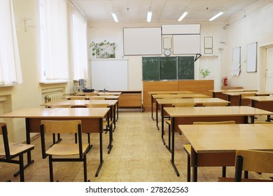 Empty Classroom Examination Room Test Papers Stock Photo (Edit Now ...
