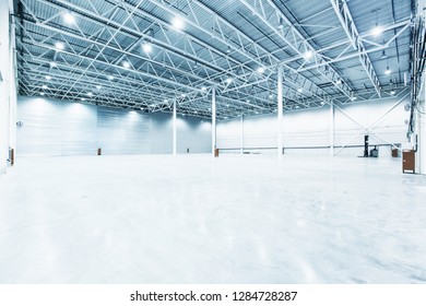 Interior Empty Warehouse Stock Photo (Edit Now) 1255638775