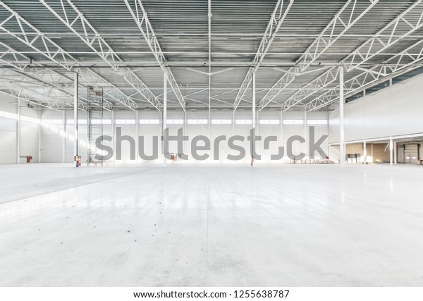 Interior Empty Warehouse Stock Photo (Edit Now) 1255638787
