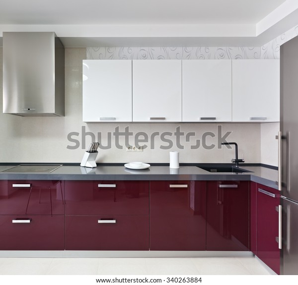 Interior New Modern Kitchen Stock Photo 340263884 | Shutterstock