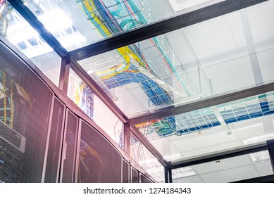 Modern Interior Server Room Super Computer Stock Photo 129594371 ...
