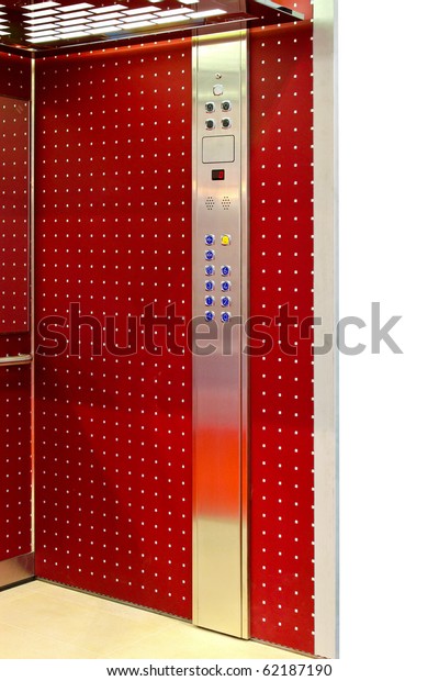 Interior Shot Modern Red Elevator Car Stock Photo 62187190 | Shutterstock
