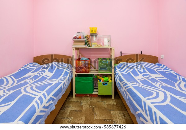 Interior Small Dorm Room Two Beds Stock Photo 585677426 | Shutterstock