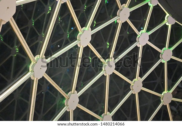 Interior Structure Kuwait Tower Construction Metal Stock Photo ...