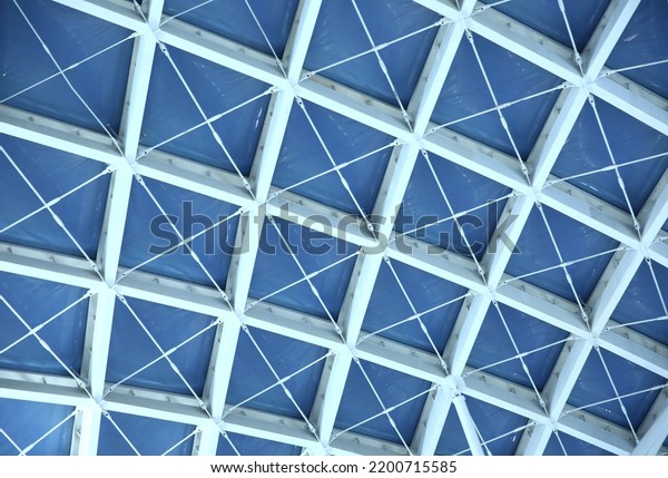 Interior View Ceiling Steel Structure Stock Photo 2200715585 | Shutterstock