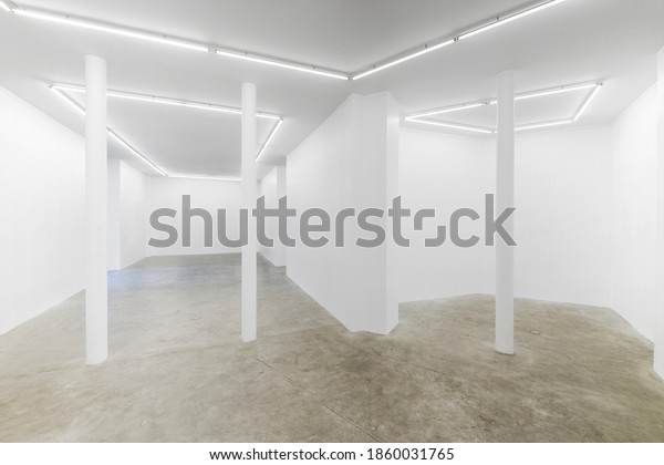 Interior View Empty Art Gallery Stock Photo 1860031765 | Shutterstock