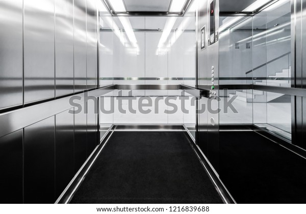 Interior View Modern Elevator Stock Photo 1216839688 | Shutterstock