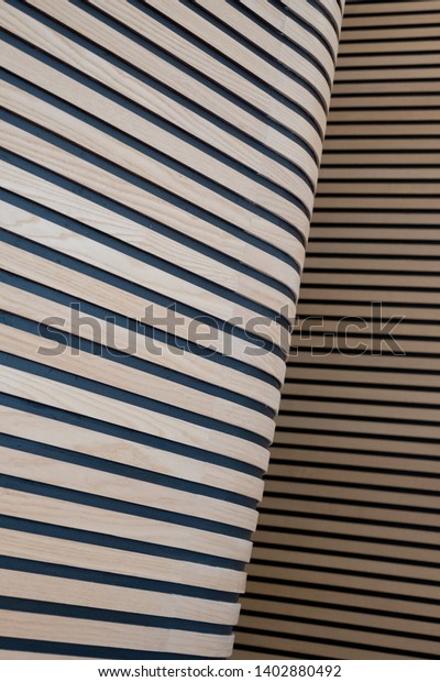 Interior Wall Cladding Made Strips Plywood Stock Photo 1402880492 ...
