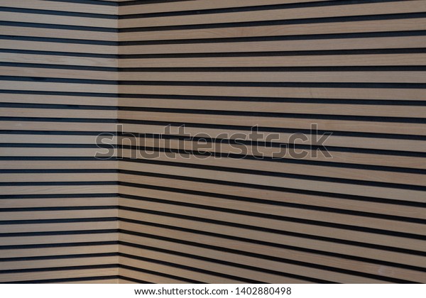 Interior Wall Cladding Made Strips Plywood Stock Photo 1402880498 ...