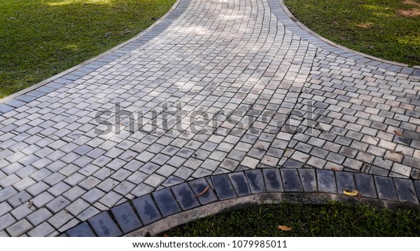 Interlock Pathcement Block Paving On Outdoor Stock Photo (Edit Now ...