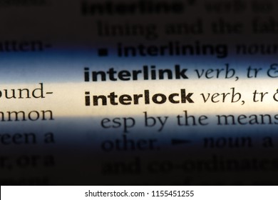 Interlock Word Dictionary Interlock Concept Stock Photo 1155451255 ...