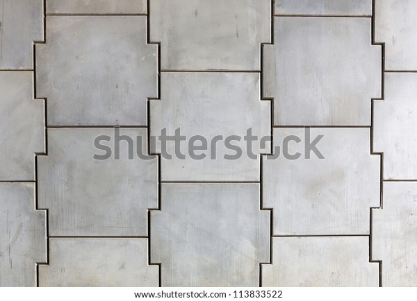 Interlocking Concrete Wall Sections Under Freeway Stock Photo 113833522 ...