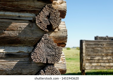 Interlocking Logs On Corner Log Cabin Stock Photo 1451943620 | Shutterstock