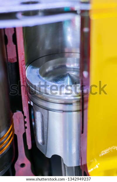 Internal Combustion Engine Cross Section Piston Stock Photo 1342949237 ...