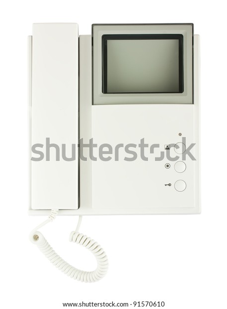 Internal Video Intercom Isolated On White Stock Photo (Edit Now) 91570610