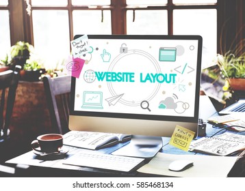 Internet Layout Web Template Networking Stock Photo 585468134 ...