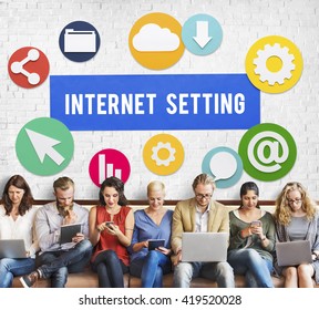 Internet Setting Technology Online Cloud Network Stock Photo 419520028 ...