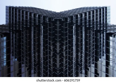Intersecting Grid Structures Grunge Double Exposure Stock Photo (Edit ...