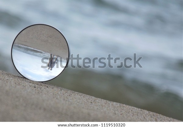 Inverted Reality Bubble Rolling Down Inclined Stock Photo 1119510320 ...