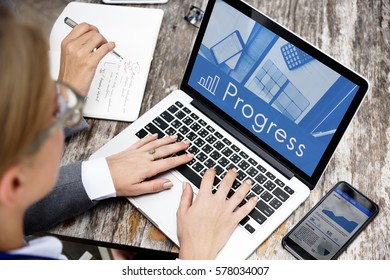 Investment Performance Progress Analysis Stock Photo 578034007 ...
