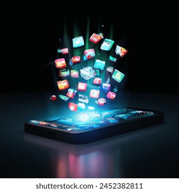 Cell Phone Showing Floating Tik Tok AI-generated image 2425473393 ...
