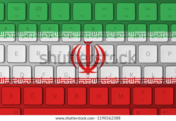 Iran Flag Computer Keyboard Background Stock Photo 1190562388 ...