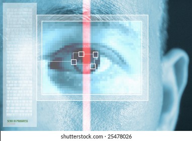 Iris Scan Security Identification Eye Scanner Stock Photo 25478026 ...