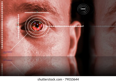 Iris Scan Security Identification Eye Scanner Stock Photo 79010644 ...