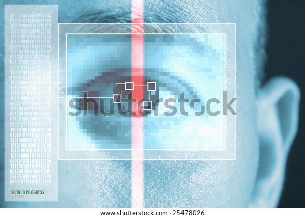 Iris Scan Security Identification Eye Scanner Stock Photo (Edit Now ...