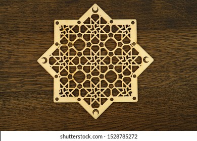 Islamic Patterns Crescent Moon Laser Carved Stock Photo 1528785272 ...
