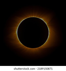Isolate Close Complete Full Solar Eclipse Stock Photo 2189150871 ...