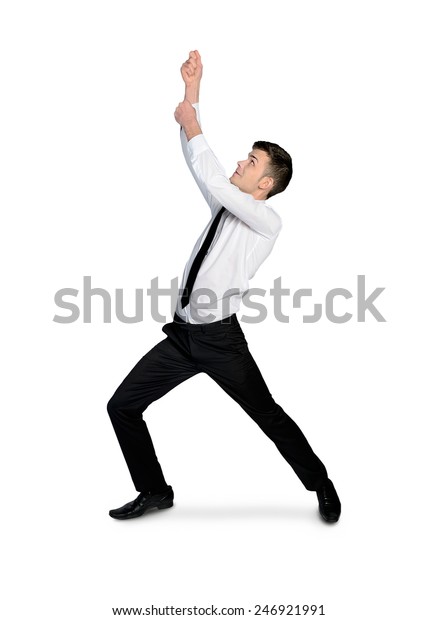 Isolated Busines Man Pull Something Stock Photo 246921991 | Shutterstock