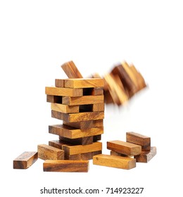 Isolated Falling Wood Tumbling Stack Game Stock Photo 714923227 ...